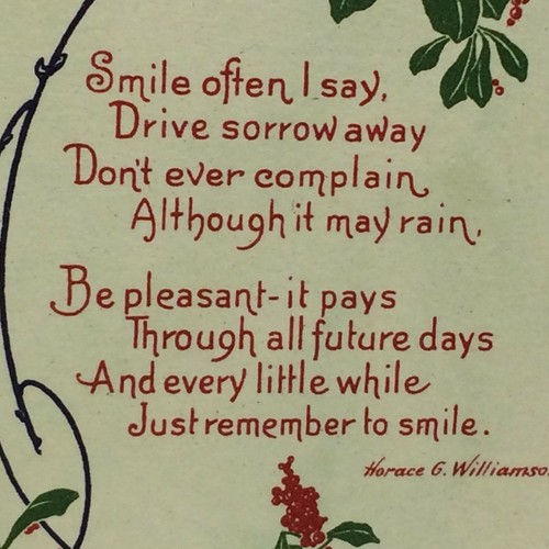 Vintage Postcard Smile Often Motto Card By Horace G. Williamson | eBay