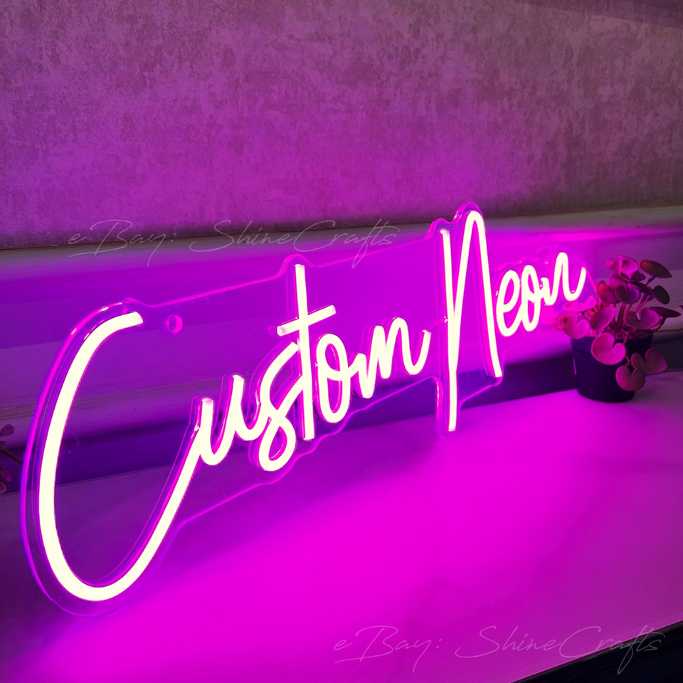 Custom Neon Sign Personalised LED Neon Name Sign Logo Home Decor Night ...