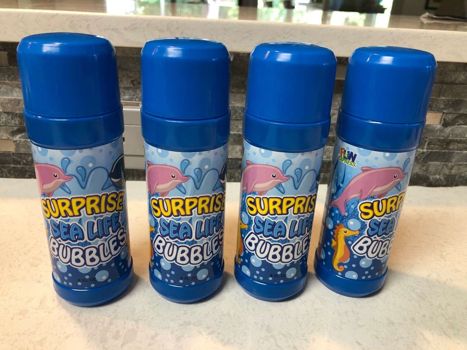 NEW LOT HTF FUN EXPRESS SURPRISE SEA LIFE BUBBLES NET WT 8 OZ LOT OF 4 ...
