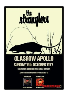 The Stranglers Gig Poster Print - A3 - Glasgow Apollo - Punk Rock ...