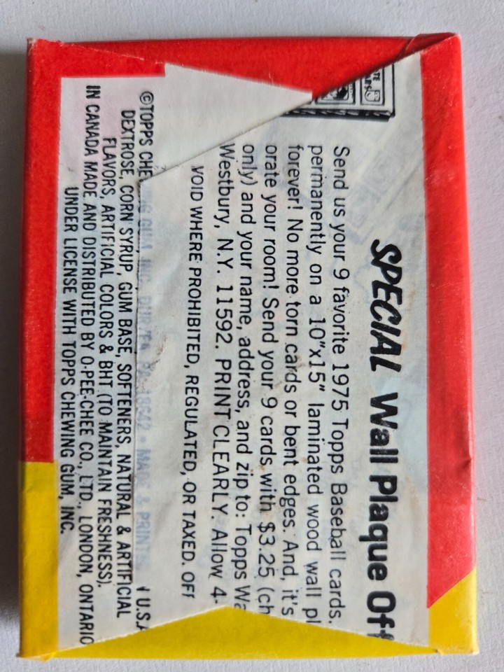1975 Topps mini baseball Wax Pack | eBay