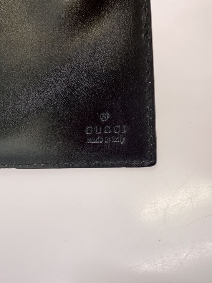 GUCCI Leather Notebook Cover, Black, Solid Color, Men's, 031, 0416 ...