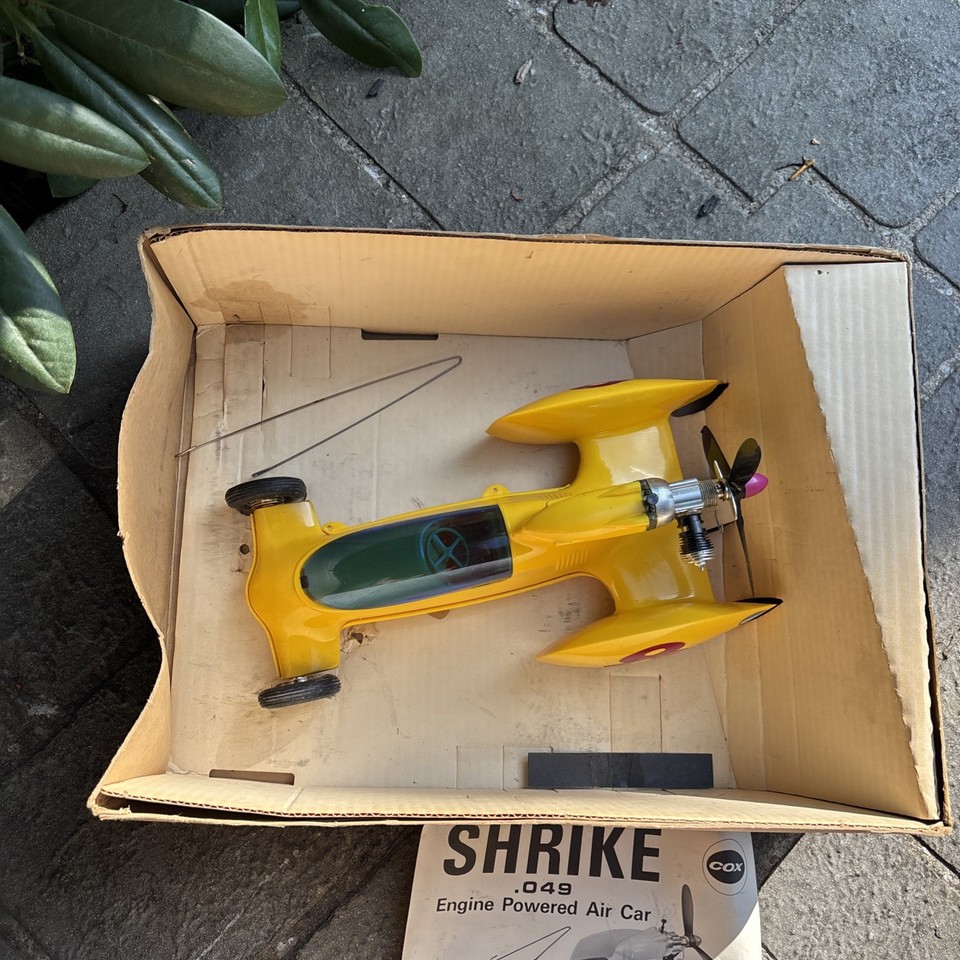 Vtg Cox Thimble Drome .049 Gas Powered Tethered "Shrike" Toy Air Car ...