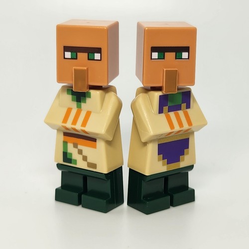 LEGO Minecraft Lot of 2 Villager Minifigures 21160 Desert Farmer and ...