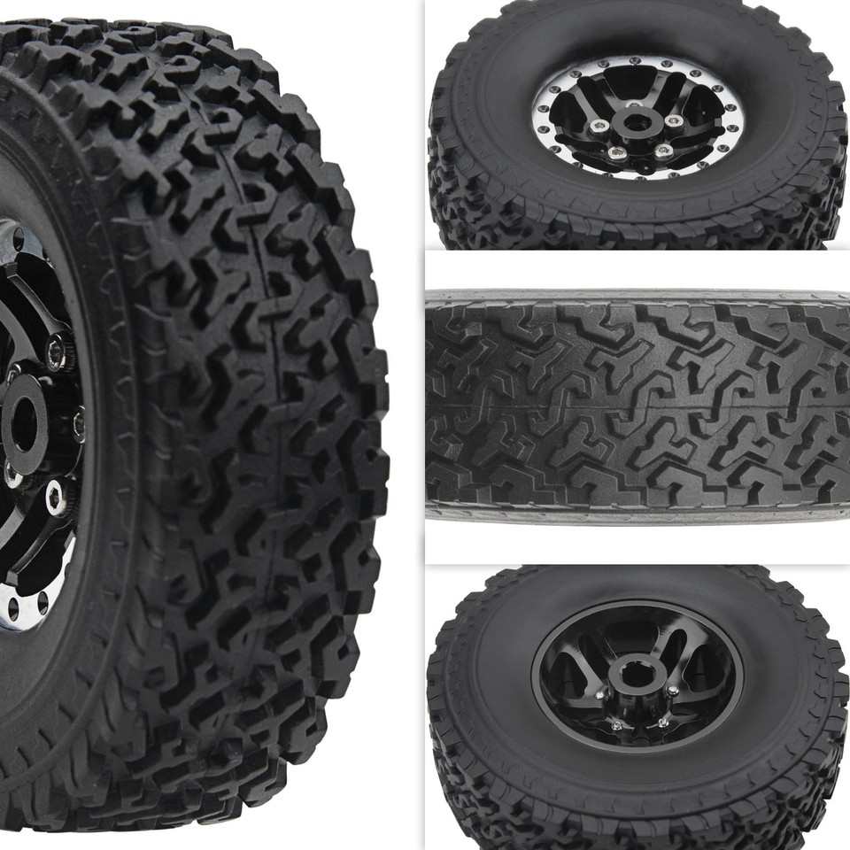 OD 2.75" Rubber Tires & Metal Beadlock Wheel Rims Compatible with MN ...