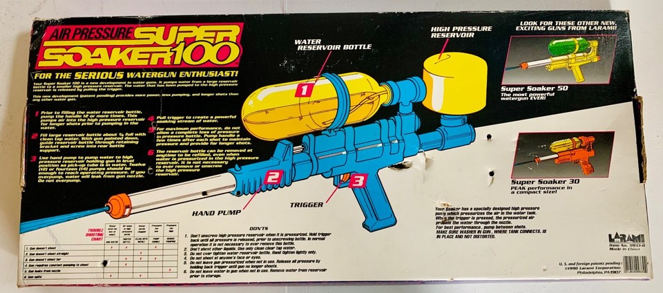 Collectible Original Retro Super Soaker 100 w/original box - good cond ...