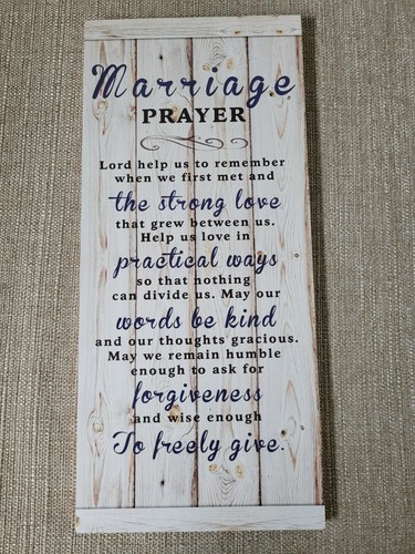 Marriage Prayer Plaque Rustic Wood Sign Unique Wedding Bridal Gift ...