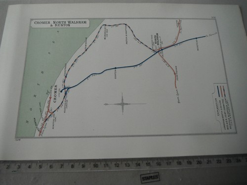 WORSTEAD NORTH WALSHAM MUNDESLEY FELMINGHAM CROMER WEST RUNTON RAILWAY ...