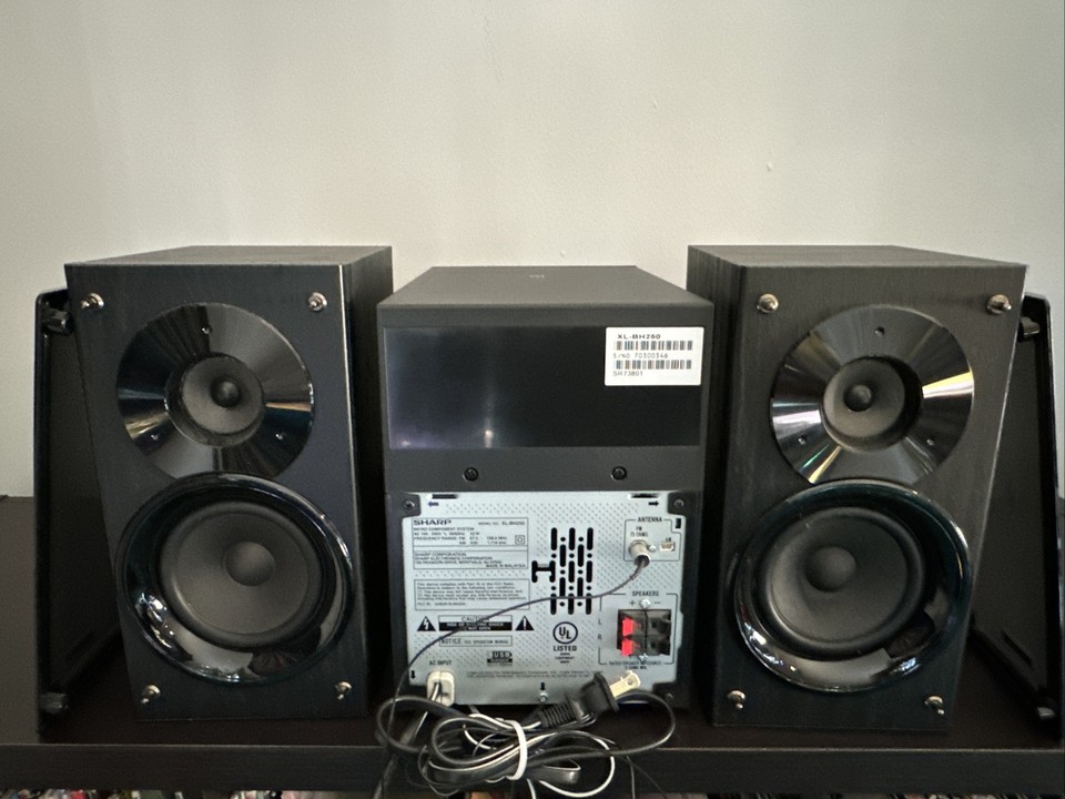 Sharp XL-BH250 5-Disc CD USB System Bluetooth MP3 w/ Speakers No remote ...
