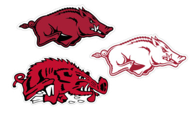 Arkansas Razorbacks 3 Pack All Weather Vinyl Sticker/Decal Multiple ...