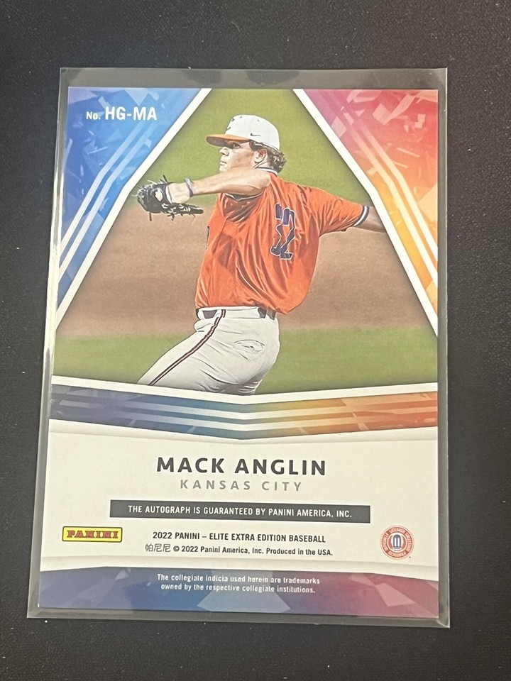 Mack Anglin Autographed Rookie 2022 Elite Extra Edition Hidden Gems #HG ...