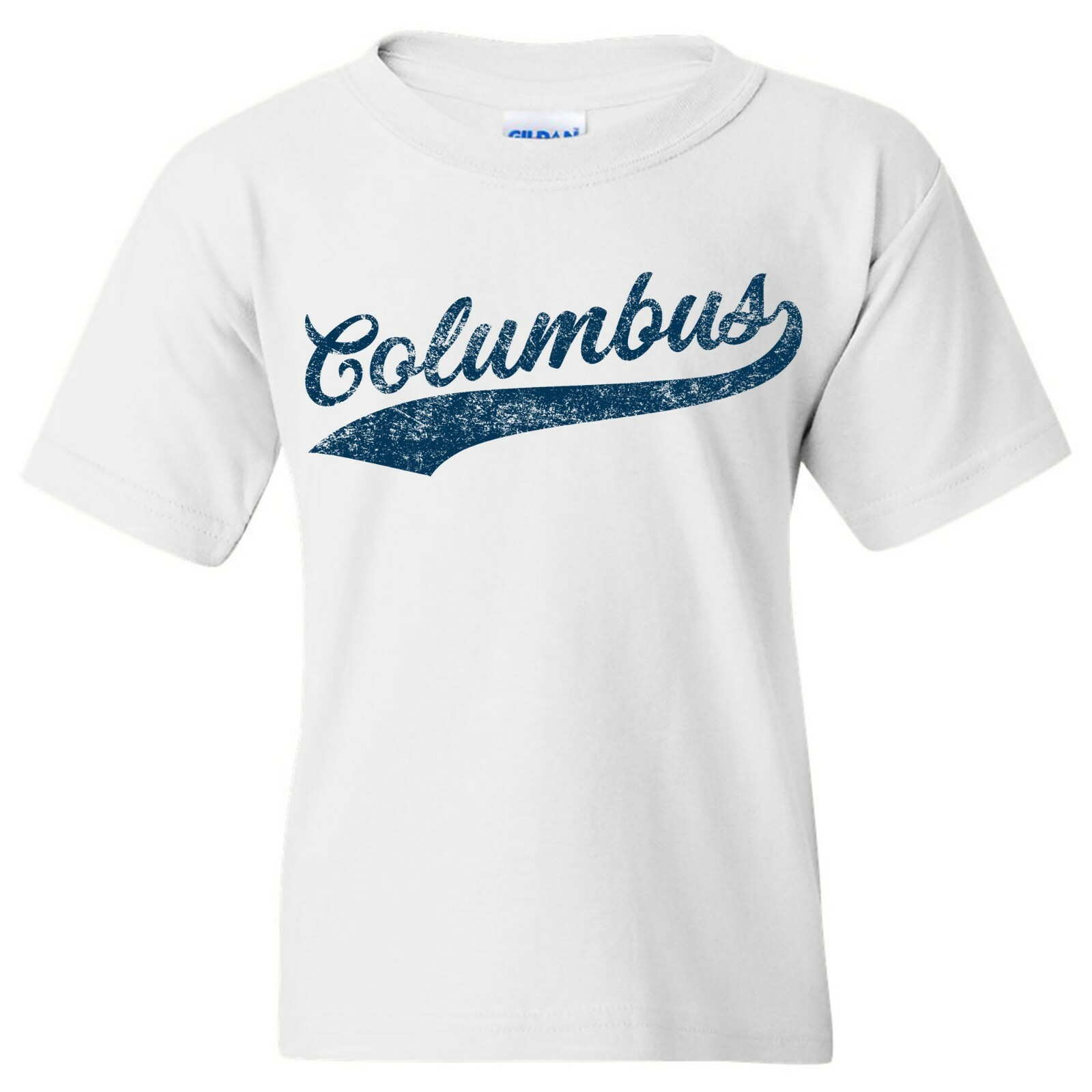Columbus Springs City Baseball Script Youth T-Shirt - White | eBay