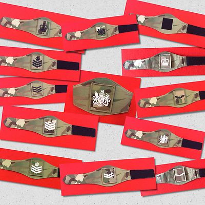 Military MTP Wrist Strap Multicam Rank Wrist Band MTP NCO`S & WO Wrist ...