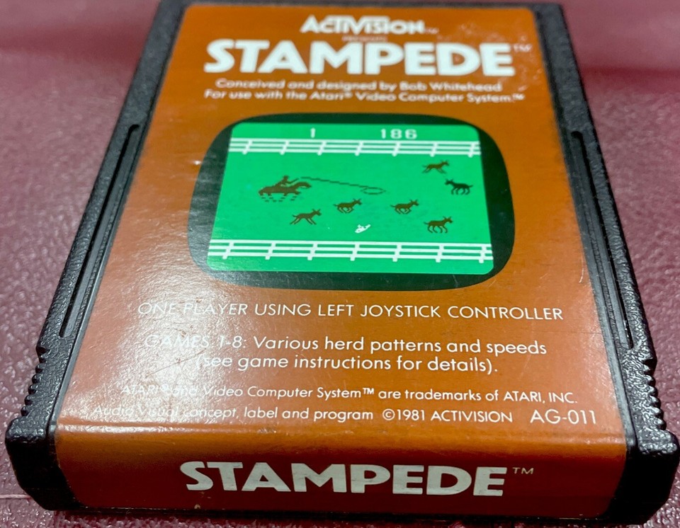 Stampede (Atari 2600, 1981) Tested / Cleaned/ Works Great! Great ...