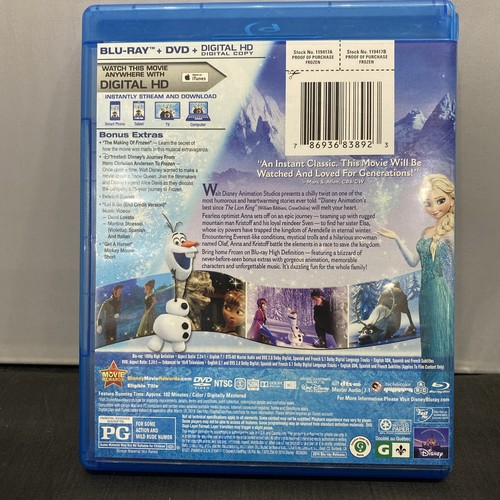 Frozen (Blu-ray/DVD Discs 2014, 2-Disc Set, Collector's Edition) | eBay