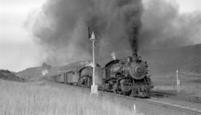 AT&SF Santa Fe Railroad locomotive engine No. 1857 type 2-6-2 OLD TRAIN ...