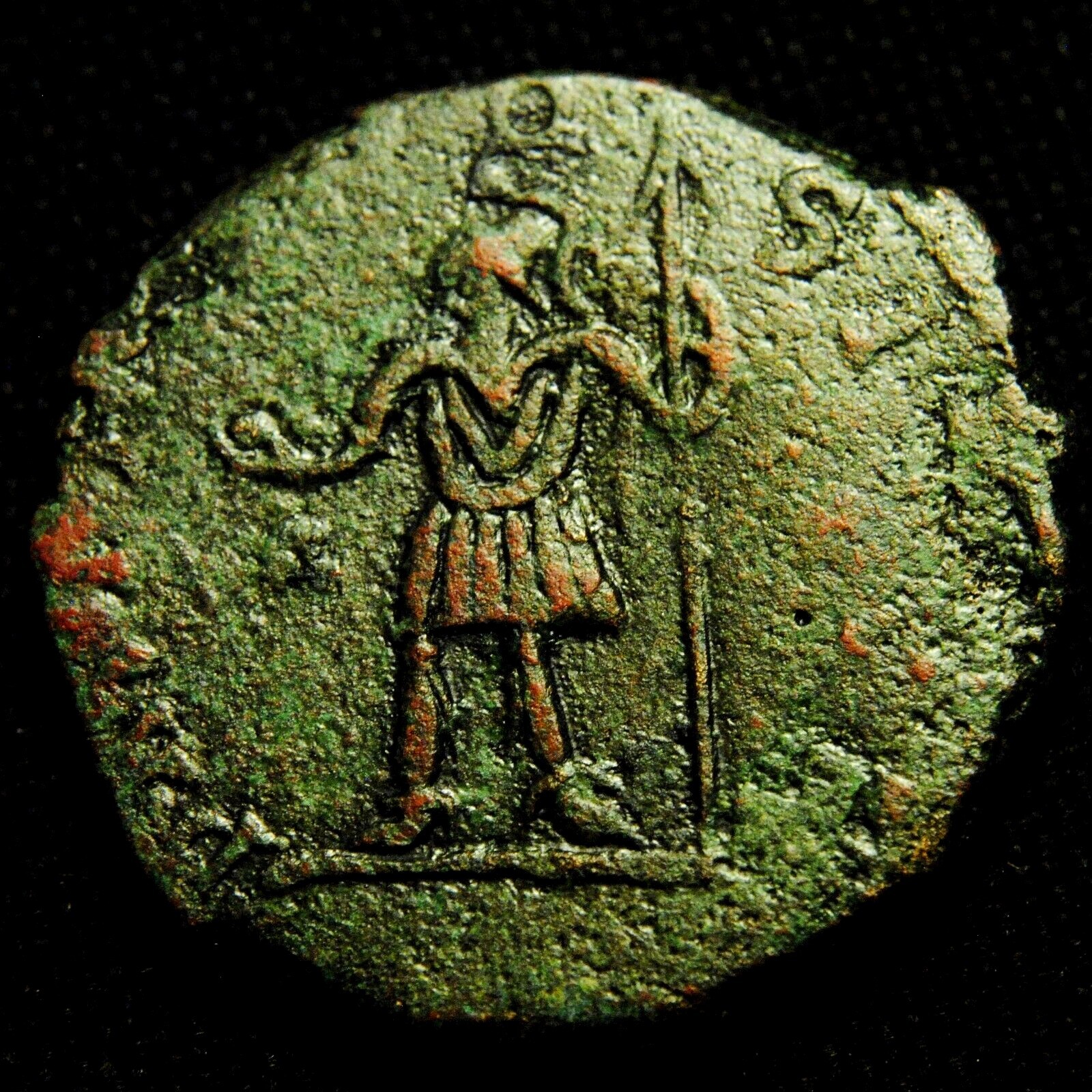 Æ Double Sestertius Postumus Rv Postumus Globe & Scepter 14.80 grs 30mm ...