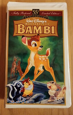 Vintage 1997 WALT DISNEY'S BAMBI OPEN BOX VHS VCR TAPE 55TH ANNIV ...