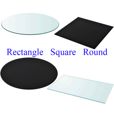 Tempered Glass Dining Coffee Table Top Replacement Protector Black ...