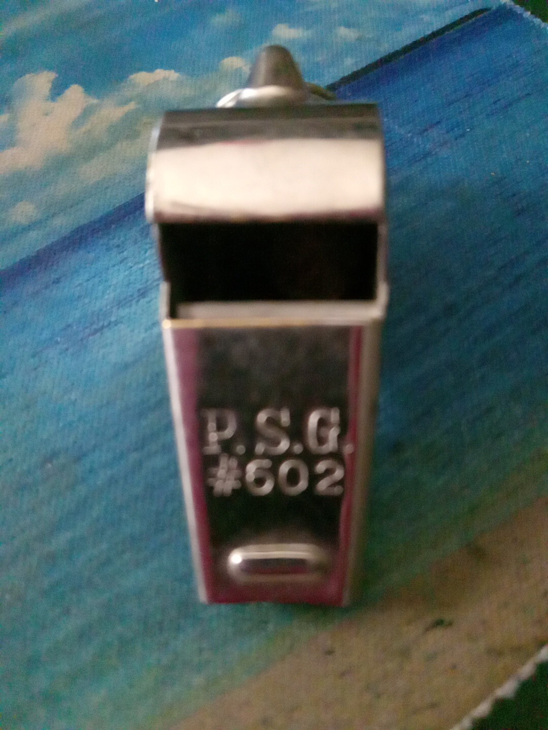 Vintage Metal Whistle on Ring P.S.G. 602 Made in Hong Kong Works Great ...