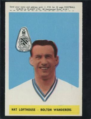 1958-59 A&BC Footballers With Planet #46 Nat Lofthouse EX/MT+ JRI5 | eBay