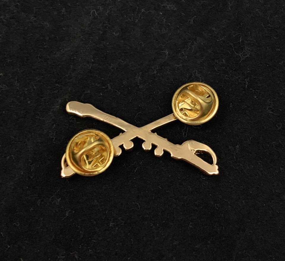 ☀️U.S. Army Gold Cavalry Crossed Sabers, Military Hat Lapel Pin, Medium ...