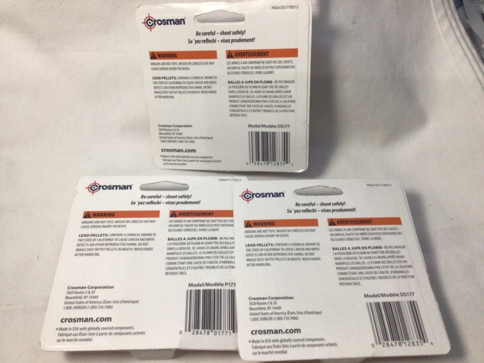 3 crossman .177 pellets 2 max penetration expansion 1 long range 250 ct ...