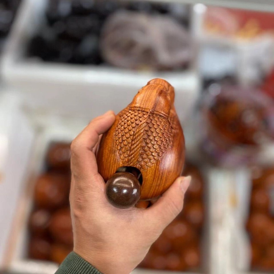 2.3" Buddhist Instrument Monk Wooden Fish Muyu Mokugyo Temple Block Zen ...