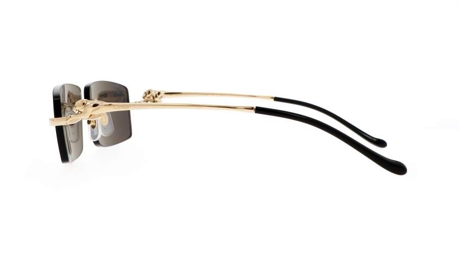 Cartier Panthère CT0430S 001 Gold Metal Dark Grey Rimless Sunglasses ...