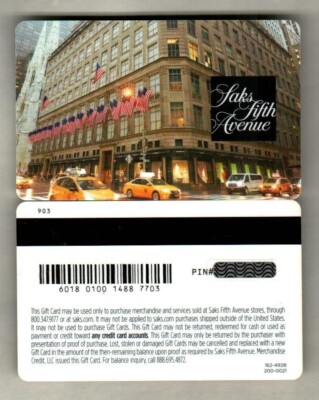 SAKS FIFTH AVENUE Store Front and Taxis ( 2017 ) Gift Card ( $0 ) | eBay