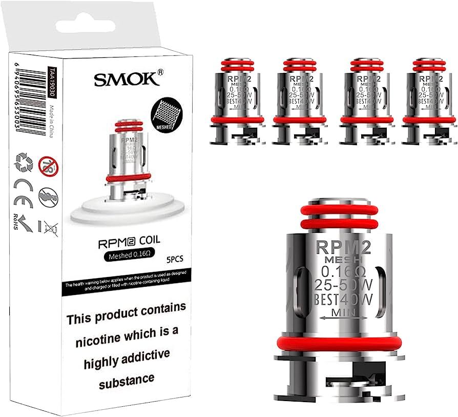 SMOK RPM2 COILS | Meshed | DC Coils | 0.6 Ohm | 0.3 Ohm | 0.16 Ohm | UK ...