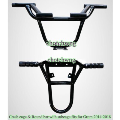 Honda Grom Crash cage + Round bar Fits:14-20 Motorcycle Stunt Part ...