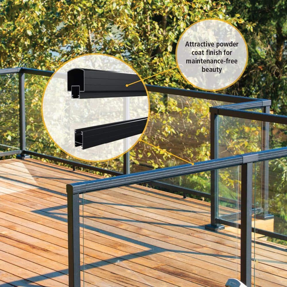 Peak Aluminum Railing Deck Railing Picket Spacer Kit 6' Aluminum Matte ...