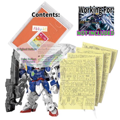 for MGSD Master Grade SD Wing Zero EW 4x Pre-Cut Masking Tapes Sheet ...