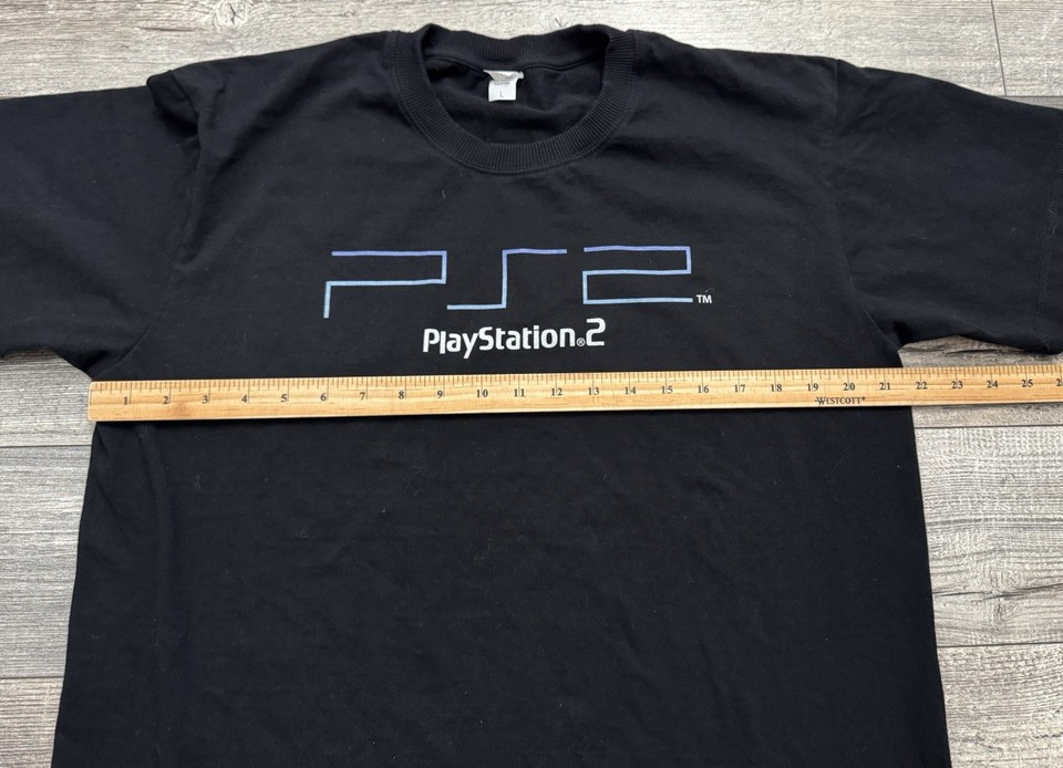 Vintage Sony Playstation 2 PS2 Logo Promo Shirt Mens Size Large Black ...