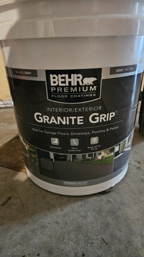 BEHR Premium Granite Grip Interior/Exterior Concrete Paint, Gray - 5 ...