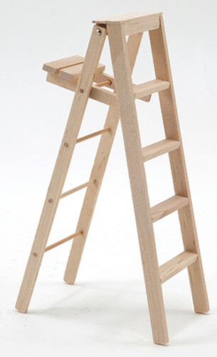 Miniature Dollhouse 5" Tall Folding Ladder 1:12 Scale New Cla | eBay