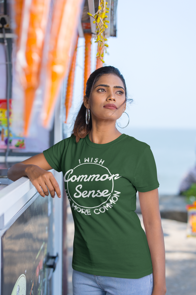 I WISH COMMON SENSE WAS MORE COMMON - Funny Stupid People T Shirt | eBay