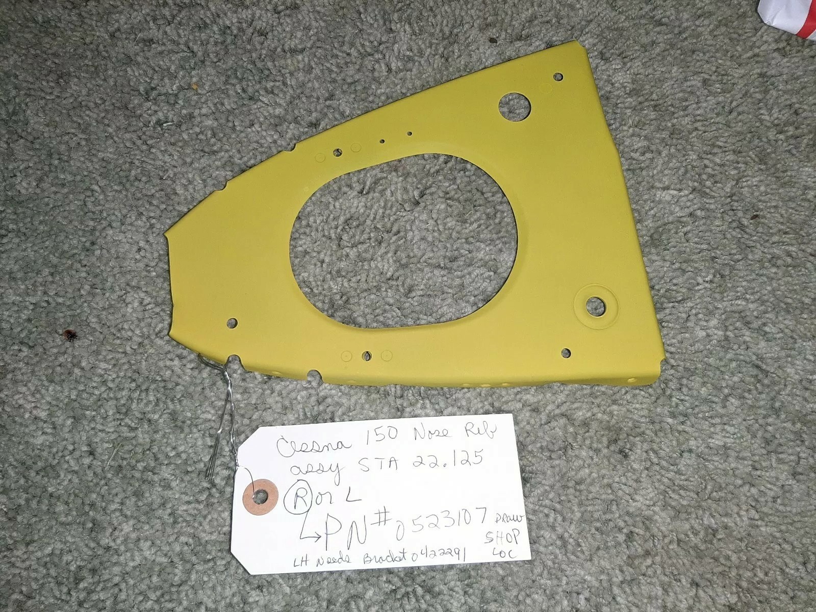 Cessna 150 / 152 Rib Assy Nose Wing L or R STA 22.125 PN 0523107. USED ...