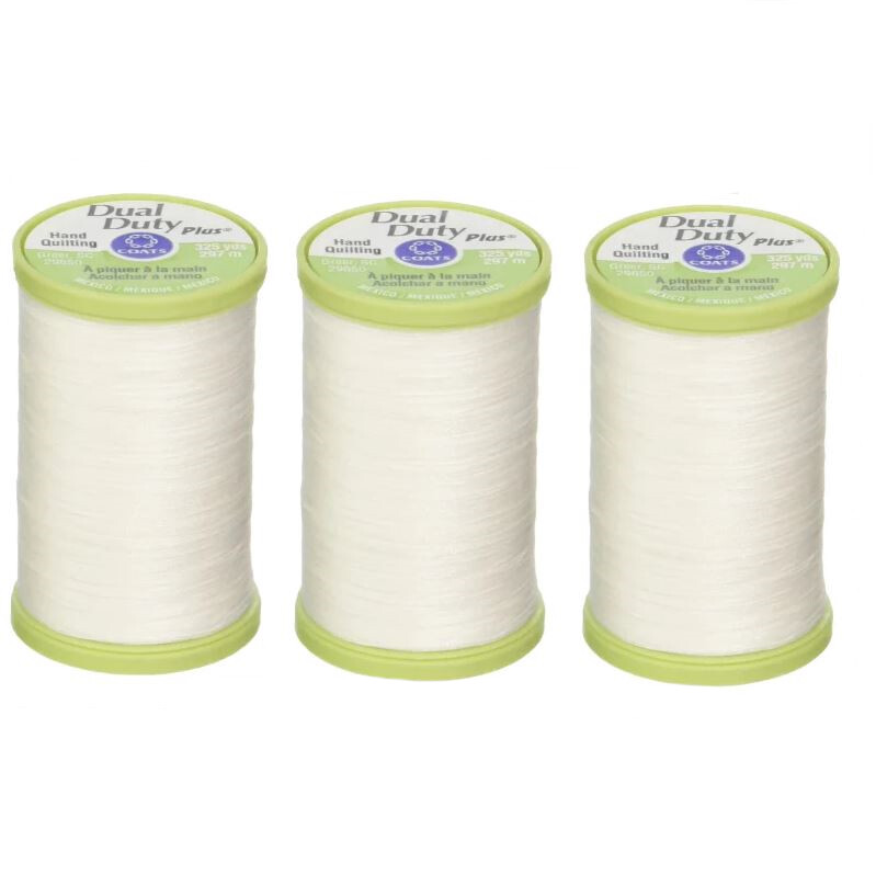 Coats Dual Duty Plus Hand Quilting Thread 325yd - S960 White Pack of 3 ...