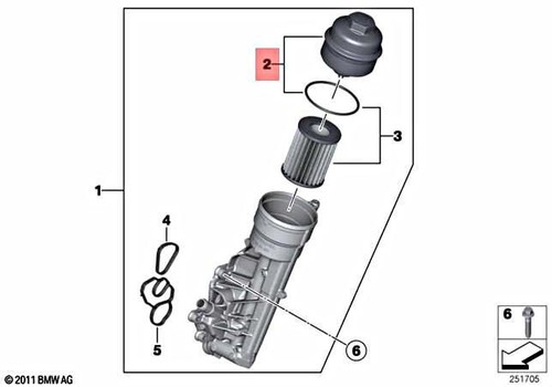 Genuine BMW F20 F20N F21 F21N F30 F30N F31 Oil Filter Cover OEM ...