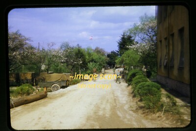 Road at Army Base in Suwon, Korea in early 1950's, Original Slide e28a ...