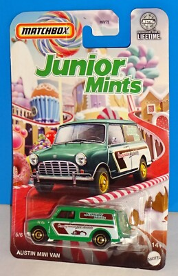 Matchbox 2024 Candy Series 5/6 Austin Mini Van Green Junior Mints | eBay