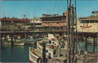 MR ALE Postcard Fisherman's Wharf California Boats Dock Day CA UNP ...