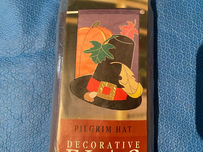 Thanksgiving Pilgrim Hat Flag 28"x44" | eBay