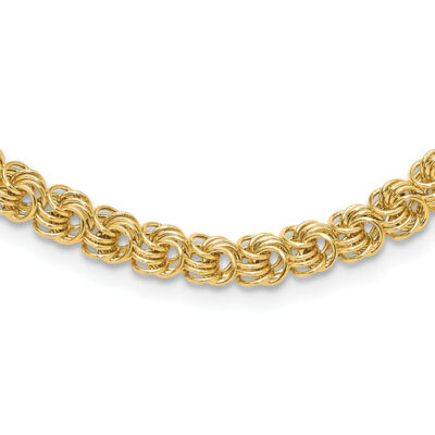 14K Solid Yellow Gold Triple Link Chain Necklace | eBay