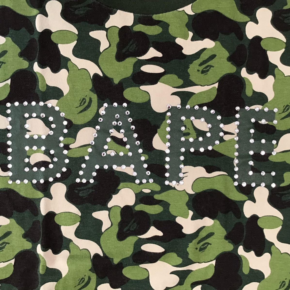 Swarovski BAPE logo ABC camo green T-shirt A Bathing … - Gem