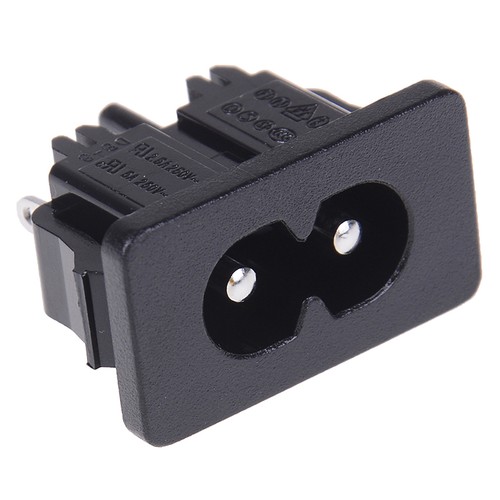 5Pcs AC250v 2.5a iec320 c8 male 2 pins power inlet socket connector~gw ...