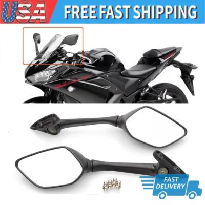 Pair Rear View Mirrors For Yamaha YZF R3 R25 2015 2016 2017 2018 2019 ...