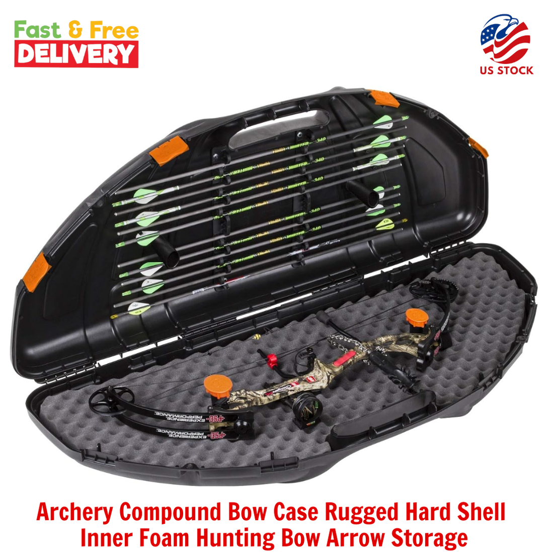Archery Compound Bow Case Rugged Hard Shell Inner Foam Hunting Bow ...